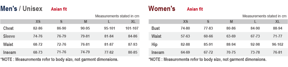 Sizing Chart